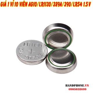 1 vỉ 10 viên pin cúc áo 1.5V AG10 / LR1130 / 389A / 390 / LR54 / SR1130 ...