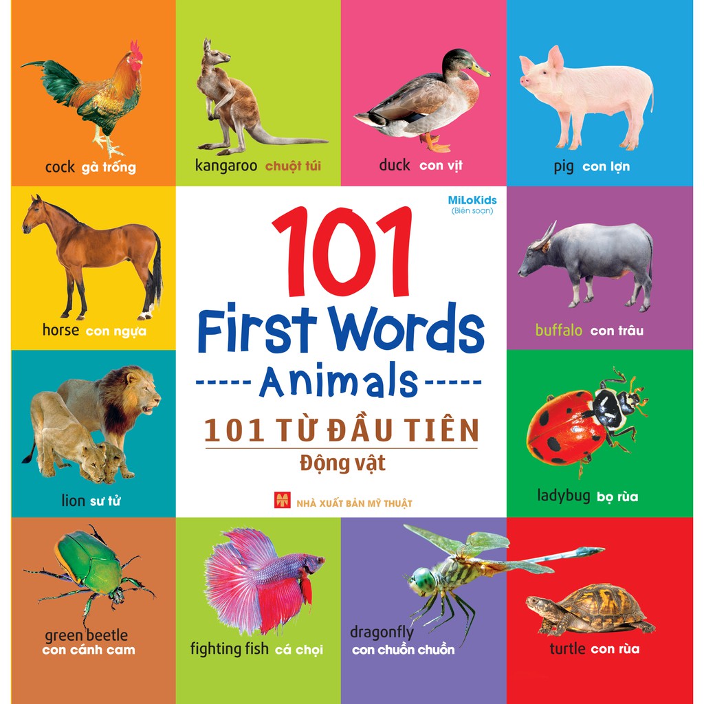 Sách - 101 First Words - Animals (101 Từ Đầu Tiên - Động Vật - Song Ngữ ...
