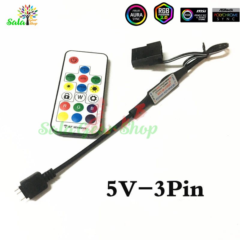Bộ điều khiển led RGB 5v 3-Pin Kèm Điều Khiển Không Dây | Shopee Việt Nam