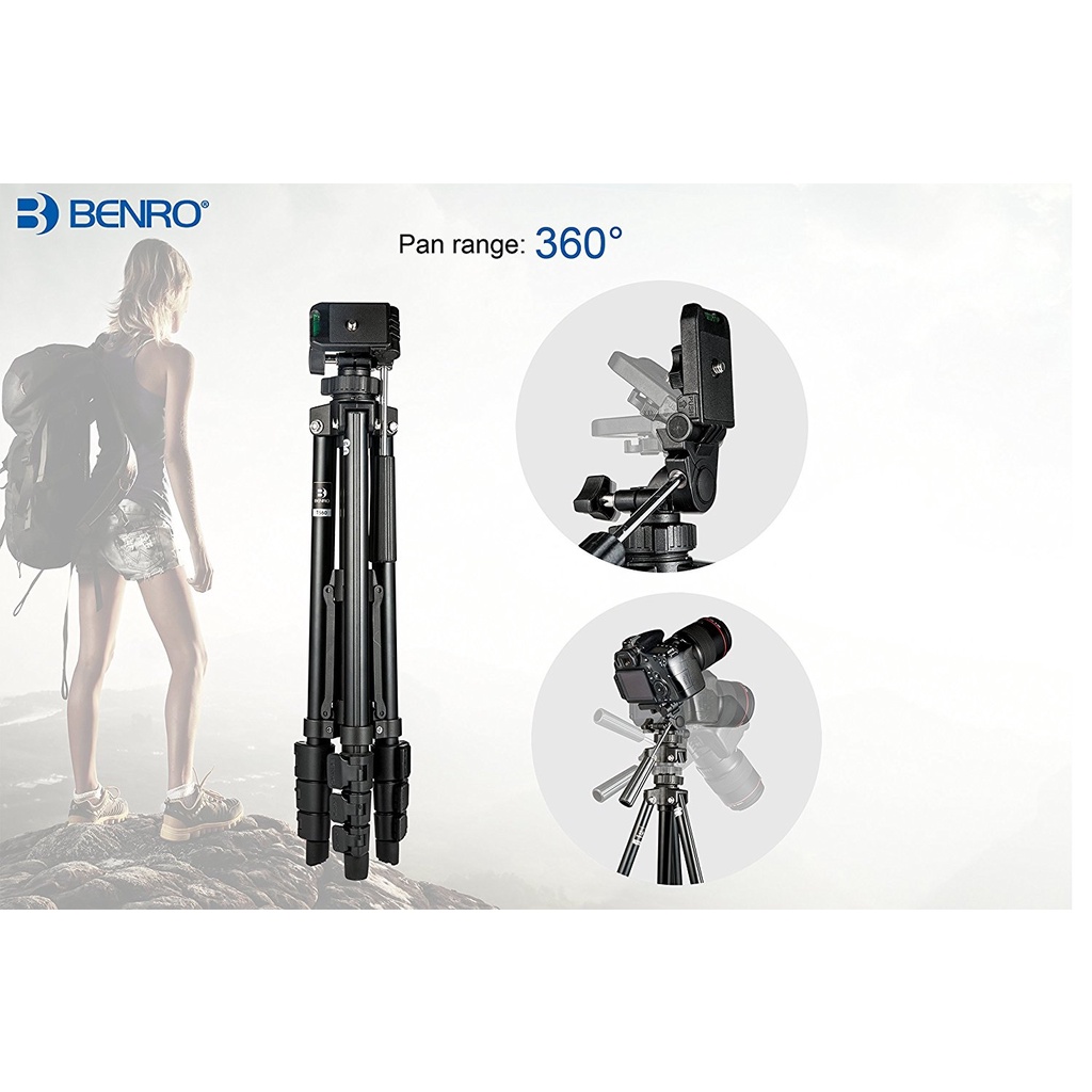 Tripod máy ảnh Benro T560 CHÍNH HÃNG ( tặng da cừu thật) | Shopee Việt Nam