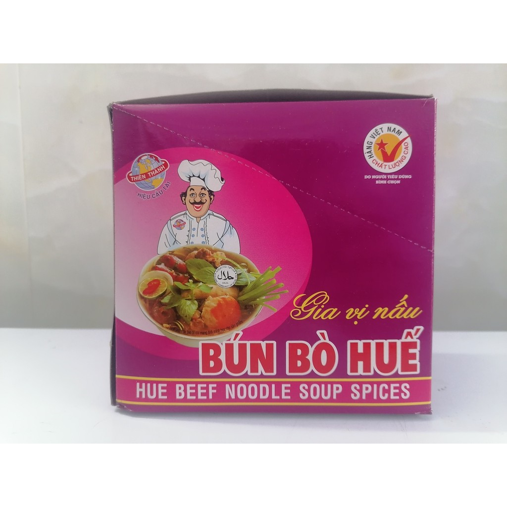 [Hộp 20 gói x 25g] BỘT GIA VỊ NẤU BÚN BÒ HUẾ [VN] THIÊN THÀNH Hue Beef ...