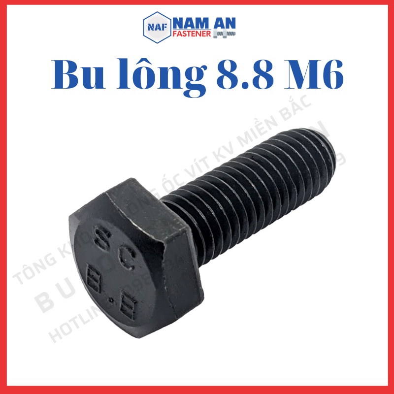 Bulong M6 cấp bền 8.8, bu lông lục giác M6, chiều dài 16, 20, 25, 30mm ...