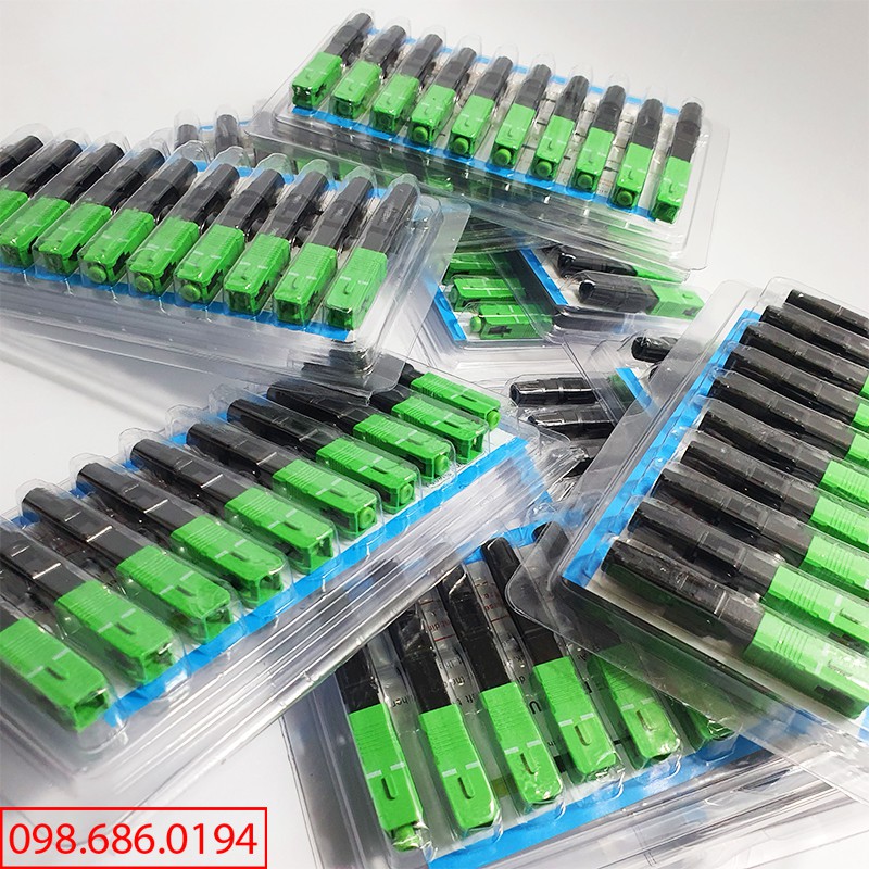 100 Đầu Fast Connect Đầu nối cáp quang nhanh SC/APC - Hàng chất lượng ...
