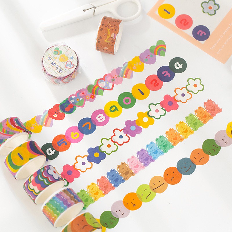 Băng keo washi tape set 100 miếng WS10 - Băng dính, masking tape họa ...