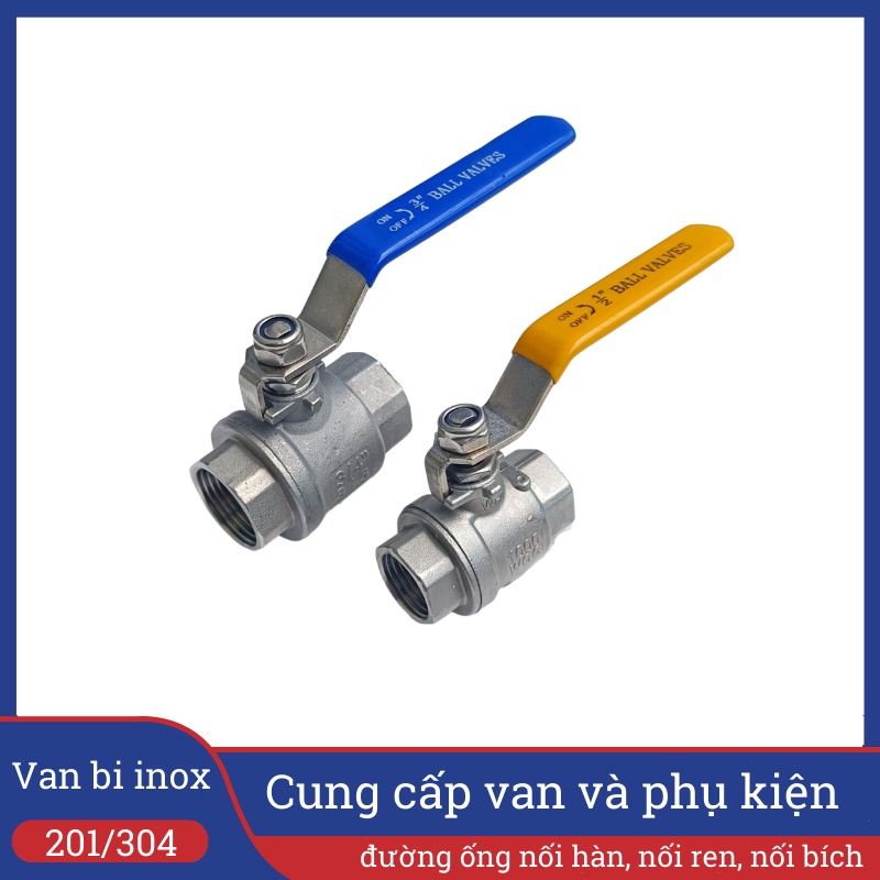 Van bi inox 201, 304 tay gạt ren trong phi 21 27 mã SPW1 | Shopee Việt Nam