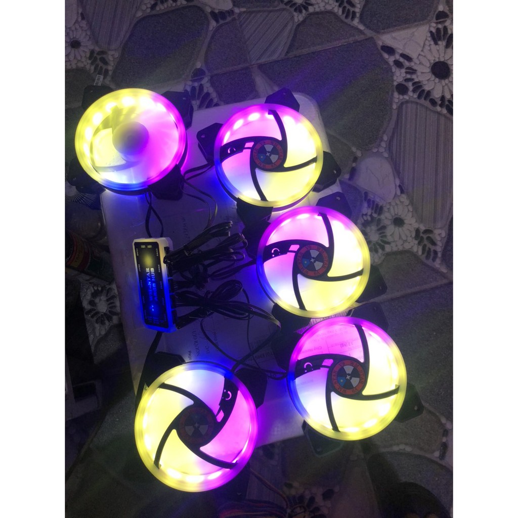 Bộ 5 Fan Led RGB Cho PC | Shopee Việt Nam