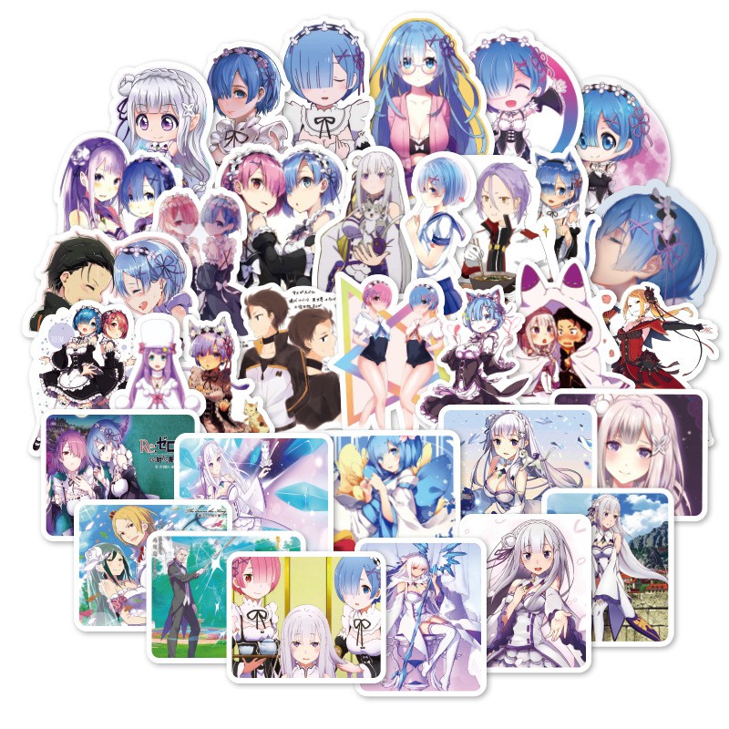Sticker anime RE:Zero (combo 10-50 sticker, random) | Shopee Việt Nam