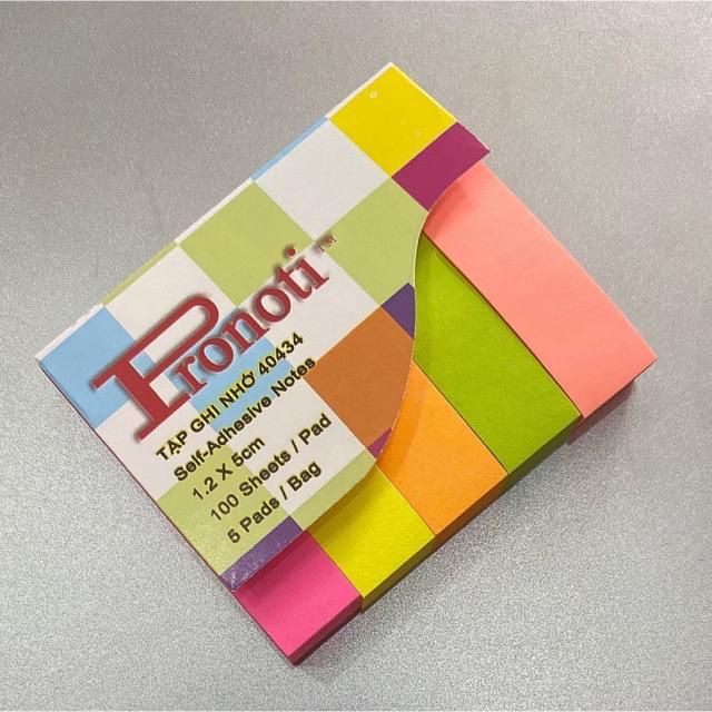 Giấy note dạ quang Pronoti 3 màu - 4 màu - 5 màu | Shopee Việt Nam