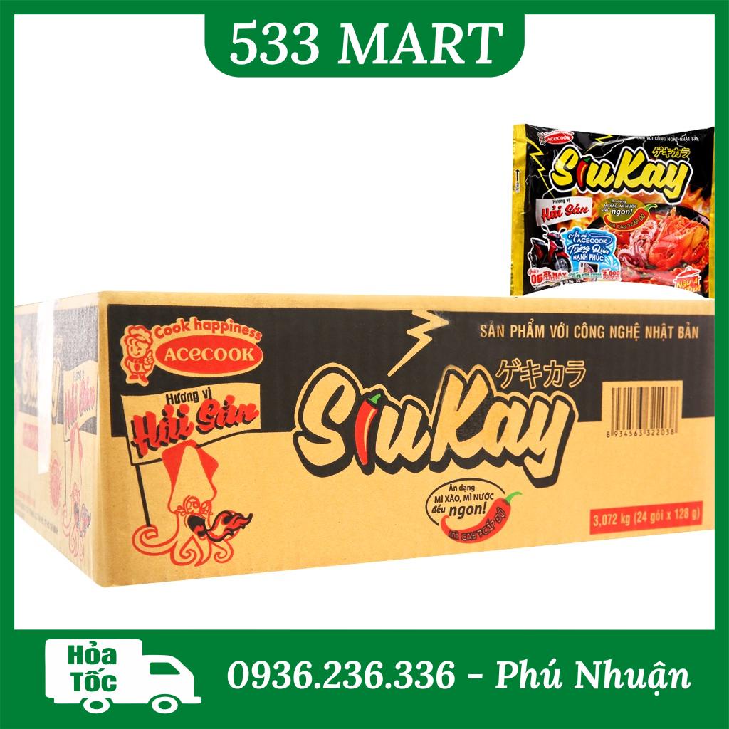Thùng 24 gói Mì Siu Kay Hải sản/ Vị Bò 128g | Shopee Việt Nam