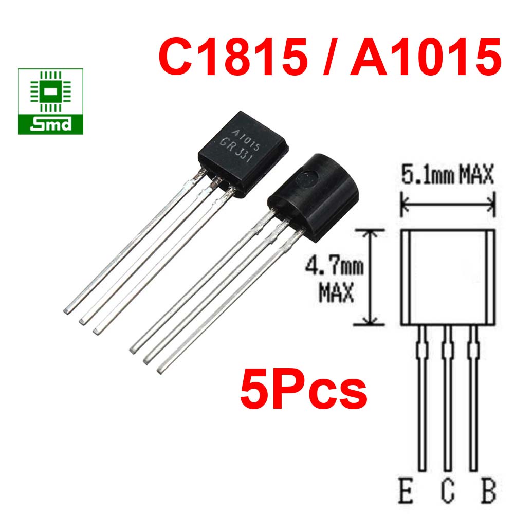 Set 50 Transistor C1815 / A1015 0.15A-50V Kiểu chân cắm TO92 trans PNP ...