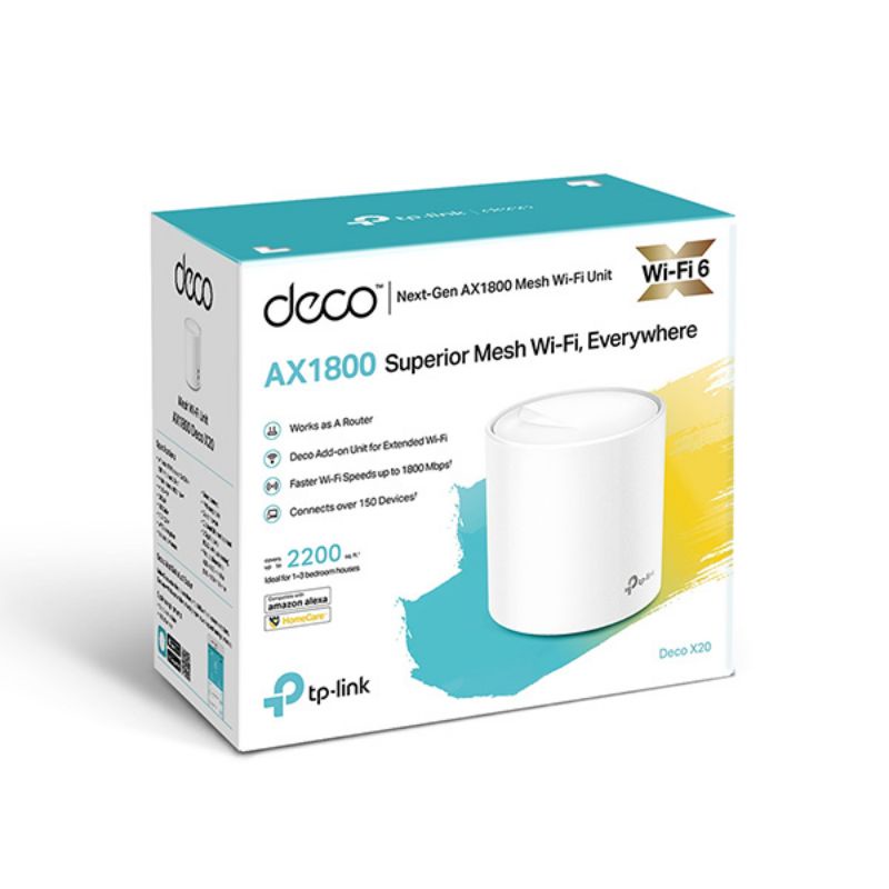 TP-Link Deco W3600 (Deco X20) WiFi 6 - WiFi Mesh AX1800Mbps 1 Pack ...