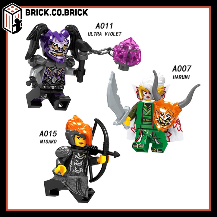 Ninja đeo mặt nạ Ultra violet Harumi Misako Đồ chơi Lắp ráp Minifigures ...