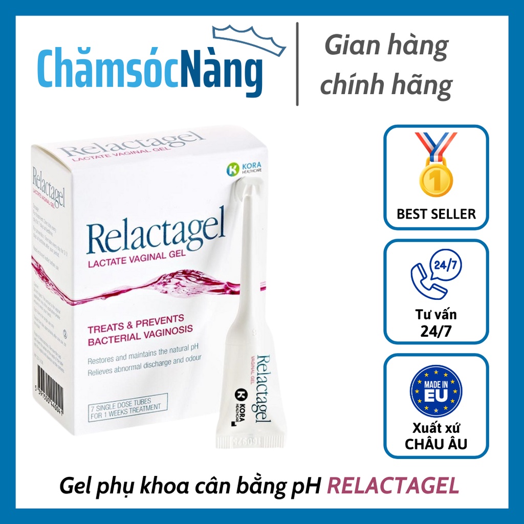 RELACTAGEL® GEL PHỤ KHOA CÂN BẰNG pH HỖ TRỢ GIẢM VIÊM NHIỄM, TÁI VIÊM ...