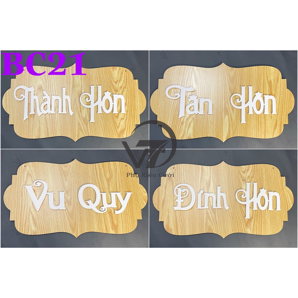BẢNG CỔNG THÀNH HÔN, TÂN HÔN, VU QUY, ĐÍNH HÔN GỖ BC21 | Shopee Việt Nam