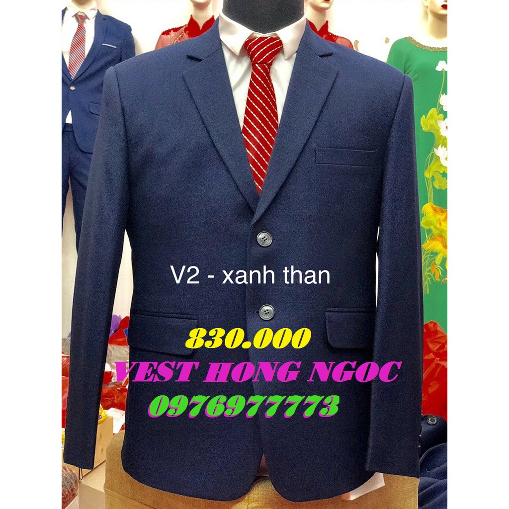 Vest Hồng Ngọc- Vest Trung Niên Có 5 Màu (Trên 42 Tuổi) Màu Xanh Than ...