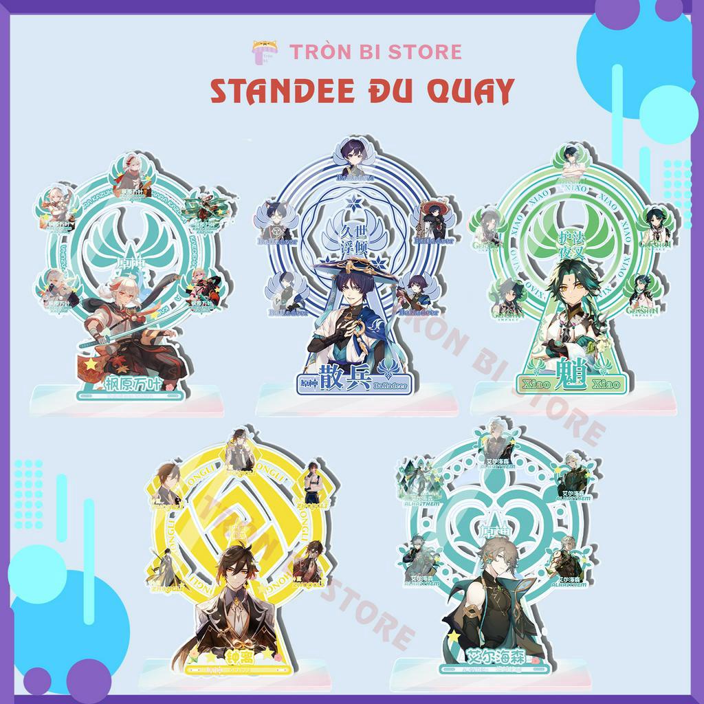 Standee đu quay Genshin Impact cao14 cm Scara, Xiao, Kazuha, Zhongli ...
