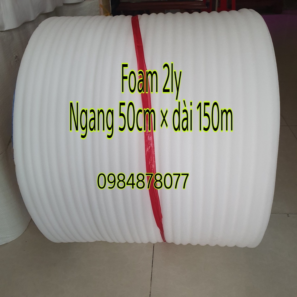 1 Cuộn Xốp Pe Foam Khổng Lồ Dày 2Ly Cao 50cm dài 150m (1 đơn tối đa 1 ...