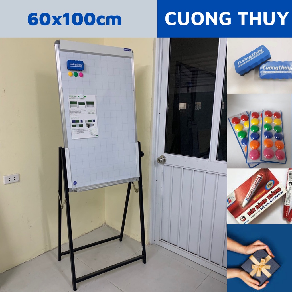 BẢNG FLIPCHART chân đen ,KT 60x100cm -Bảng Cường Thúy (kèm quà tặng ...
