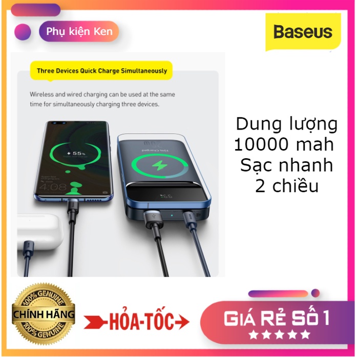 Pin dự phòng sạc không dây tích hợp nam châm PD 20W Baseus Magnetic ...