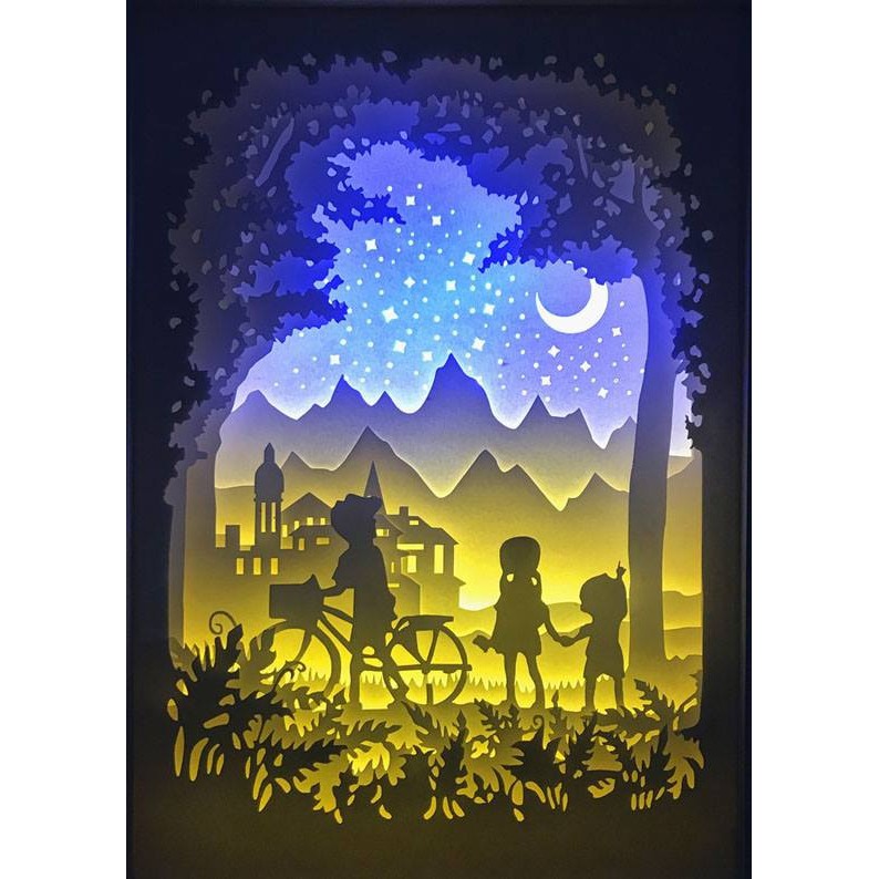 Đèn trang trí - Đèn ngủ - Đèn tranh 3d - Kirigami light box - Hộp đèn ...