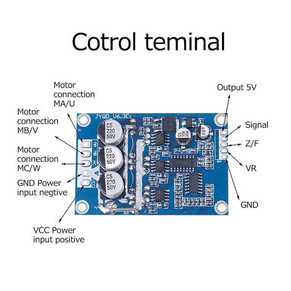 Module điều khiển DC 12V-36V 15A 500W Brushless Motor Controller Hall ...