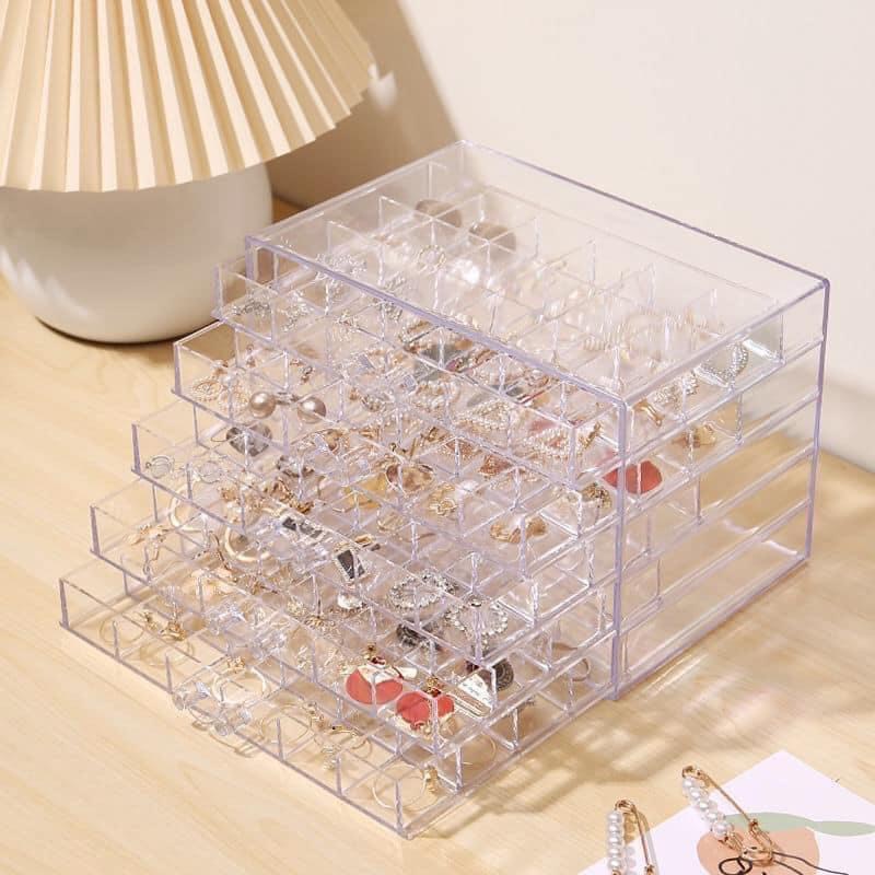Khay MeKa 5 Tầng - Đựng Đá, Charm, Phụ Kiện Nail ( Màu Trắng Trong và ...