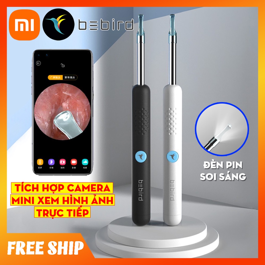Máy lấy ráy tai Xiaomi Bebird R1 có camera mini đèn led siêu nét, đầu ...
