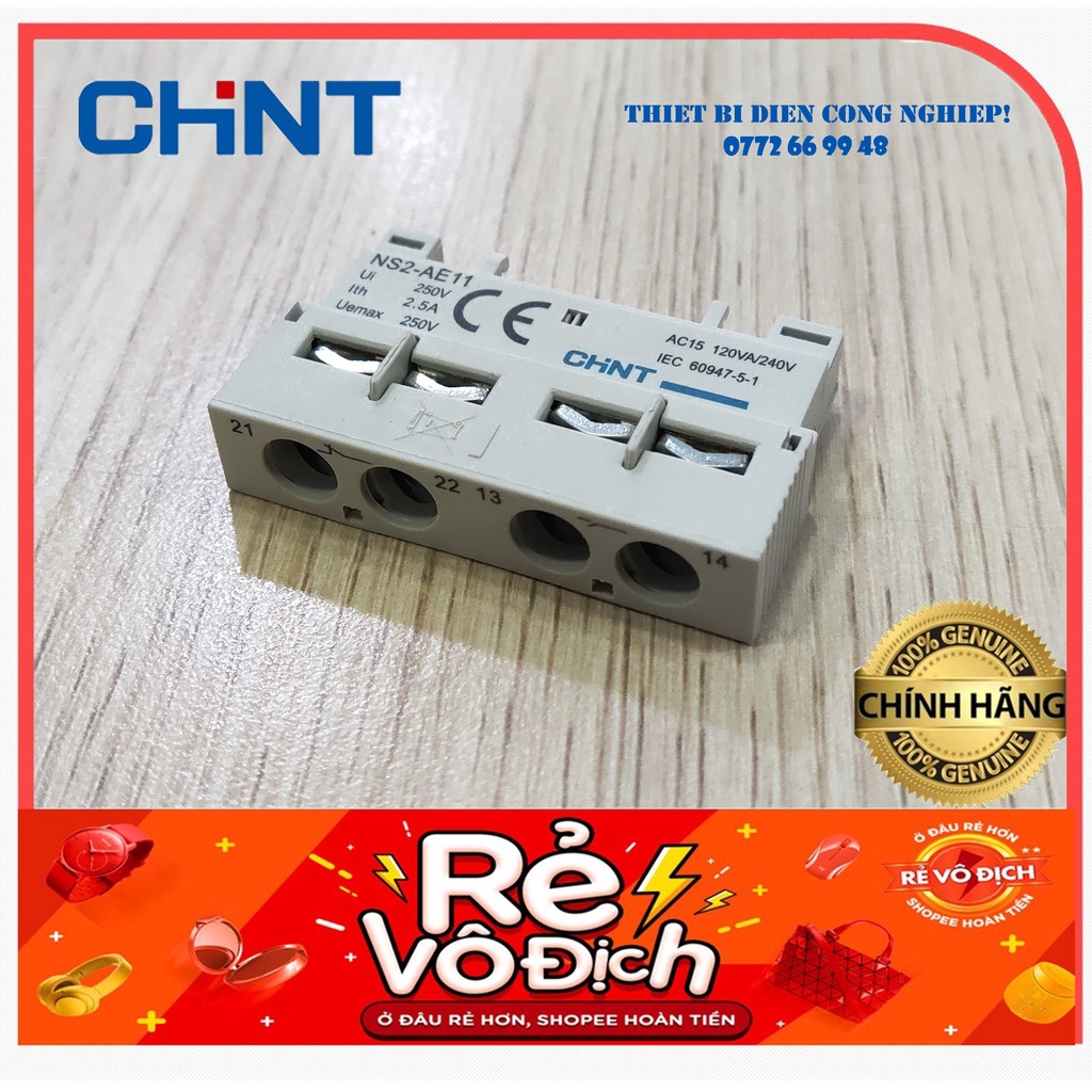 Tiếp điểm phụ CB chỉnh dòng NS2-AE11 Chint | Shopee Việt Nam