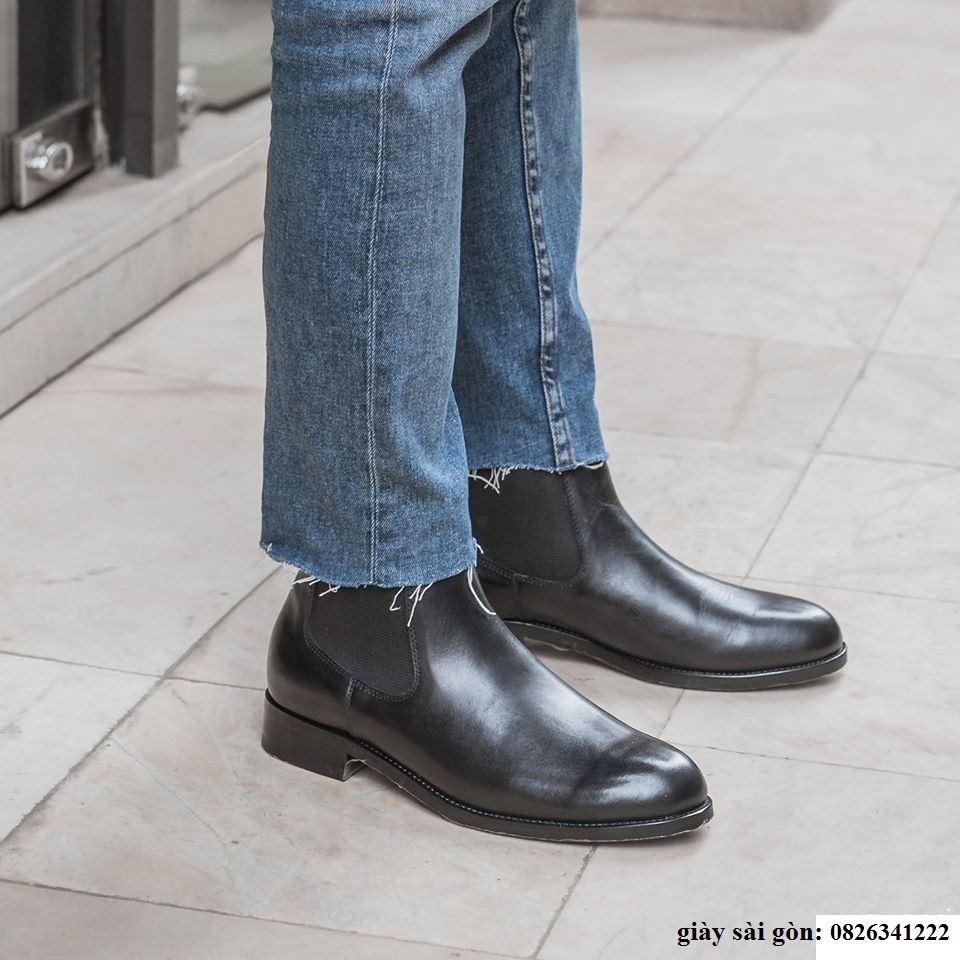 chelsea boots classic mũi tròn | Shopee Việt Nam