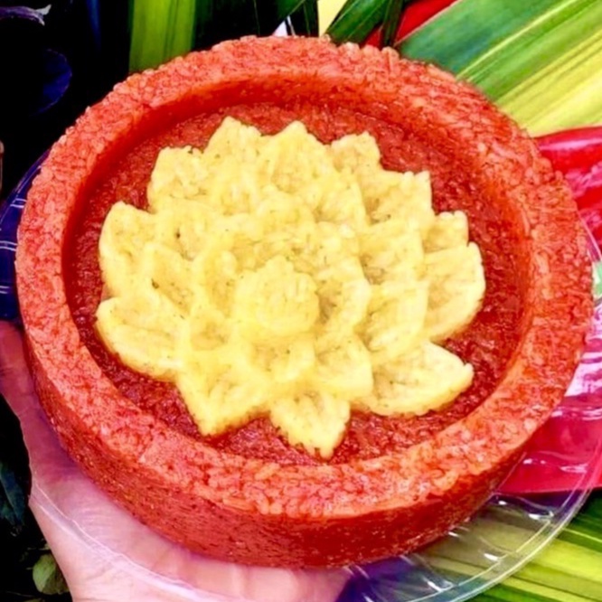 Khuôn ép xôi, ép cơm hình tròn hoa sen, hoa hồng, Phúc Lộc Thọ | Shopee ...