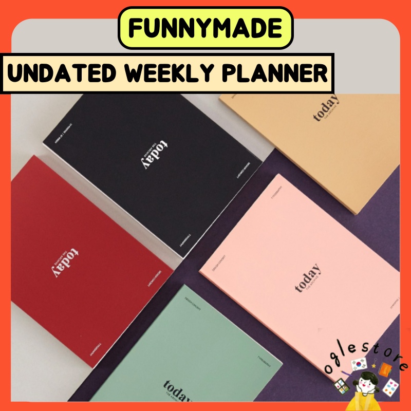 Funnymade 1Year Undated Weekly Diary Korea Scheduler Korean Planner ...