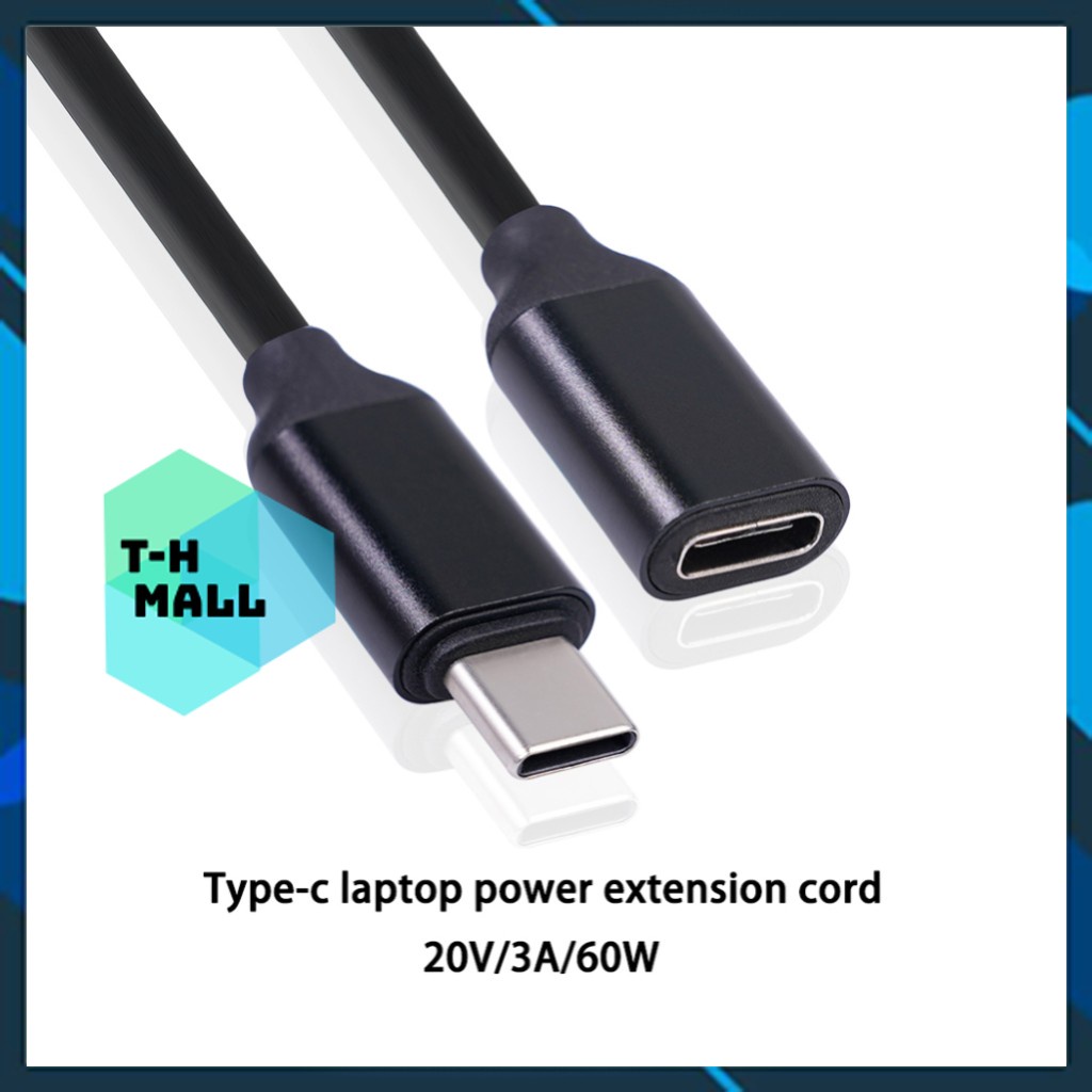 [Ko hỗ trợ hub chia] Dây cáp nối dài 60W Type C Đực Male To Type C Cái ...