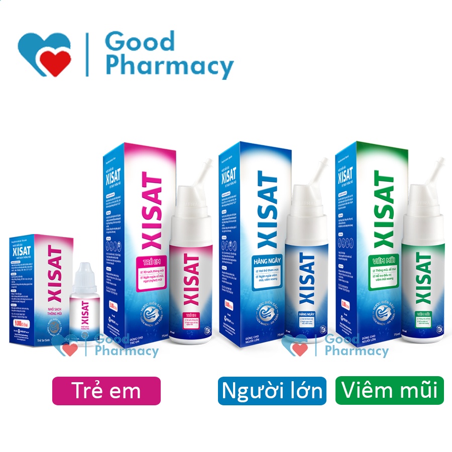 Nước biển sâu thông mũi Xisat (Trẻ em / Người lớn / Viêm mũi) giúp xịt ...