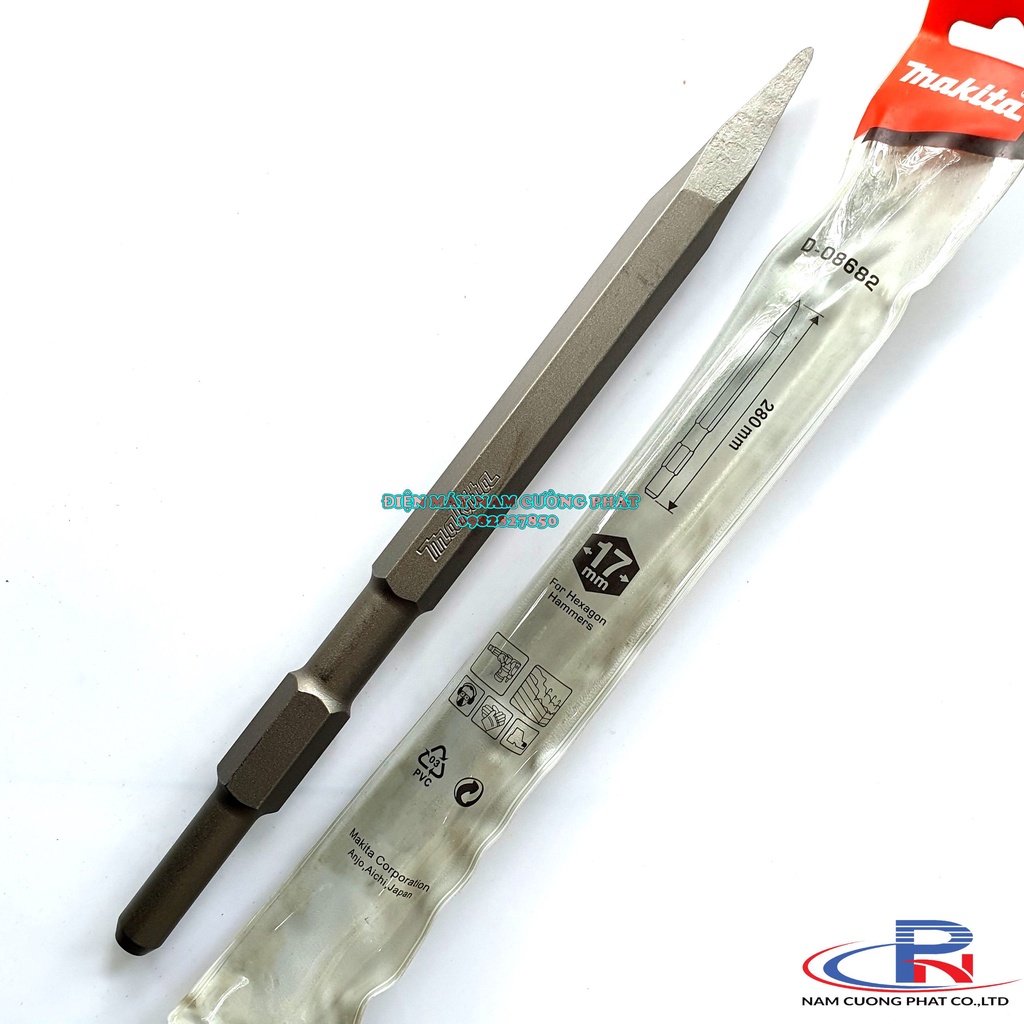 Mũi đục nhọn chuôi lục giác 17mm Makita D-08682 | Shopee Việt Nam