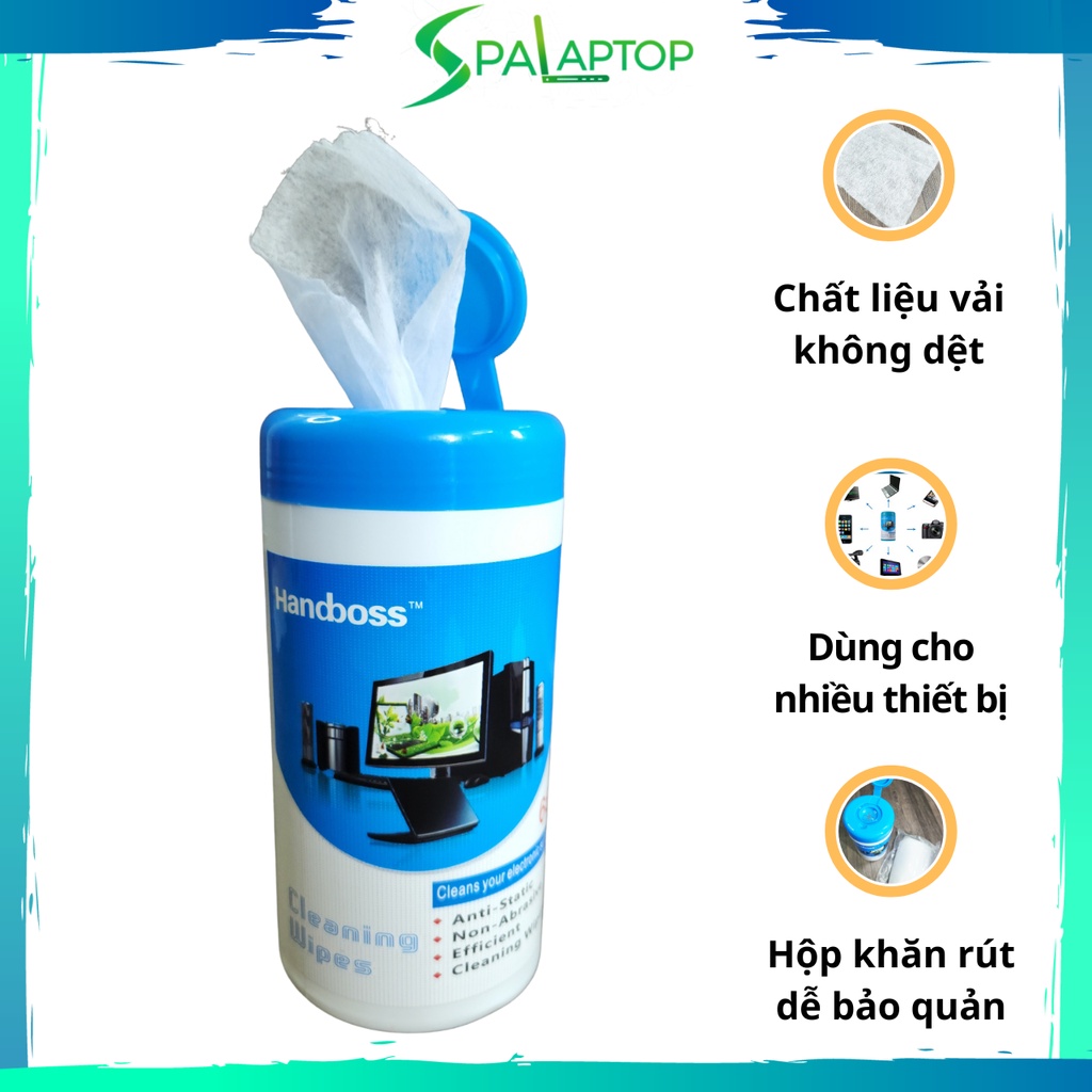 Hộp khăn lau màn hình Laptop, Apple, điện thoại đa năng 68 miếng - Spa ...