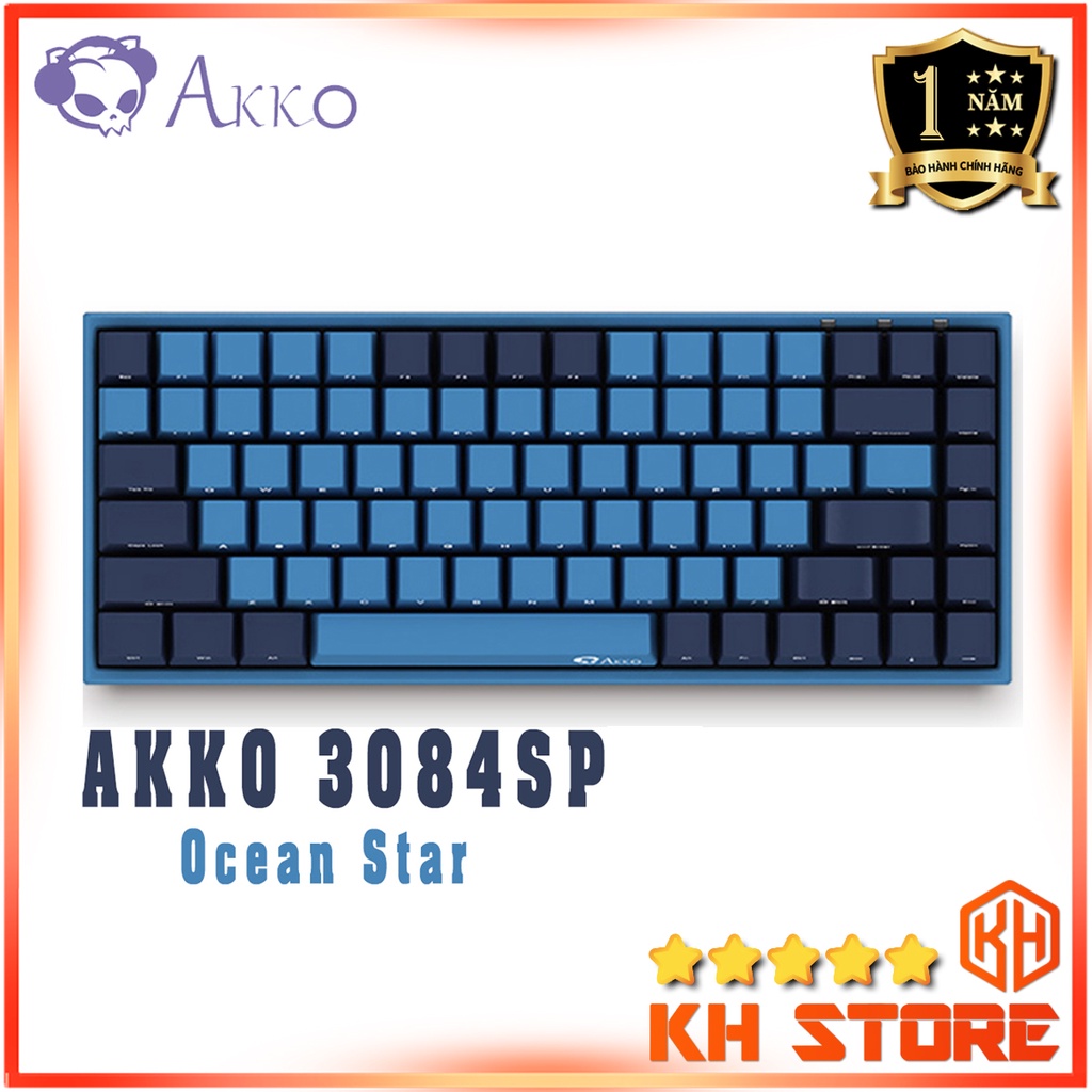 Bàn phím cơ Gaming, chơi game AKKO 3084 SP Ocean Star ( Cherry Switch ...
