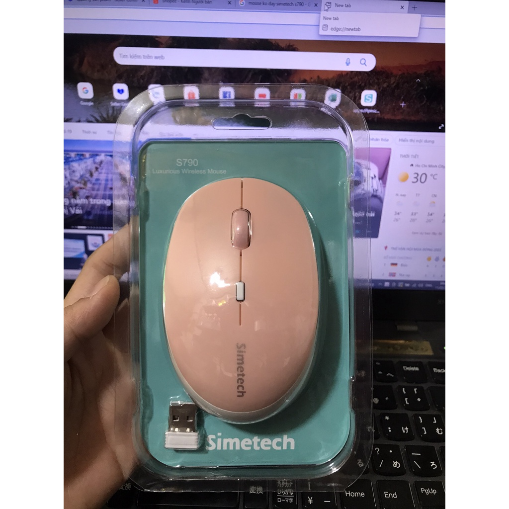 Chuột Simetech S790 không dây 1500DPI (Hồng phấn) | Shopee Việt Nam