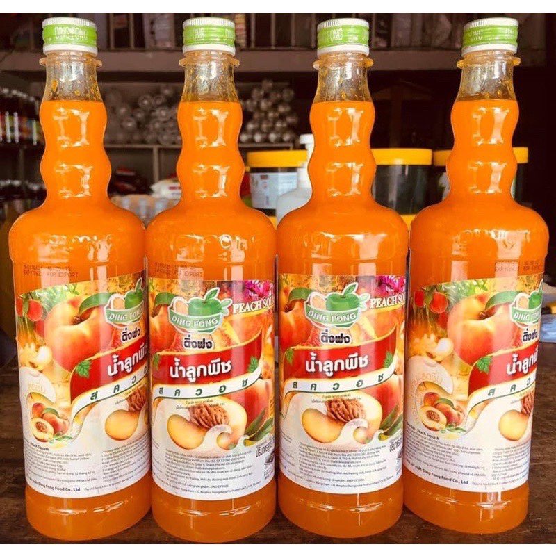 Siro Syrup Thái Lan Dingfong Có Đủ Các Mùi Đào Chai 755ml | Shopee Việt Nam