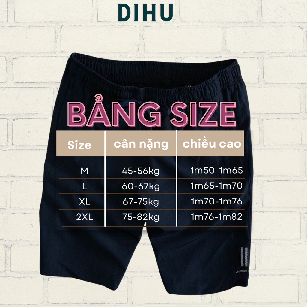 Quần đùi nam mặc nhà chất gió 3 sọc dihu , Quần short nam thể thao co ...