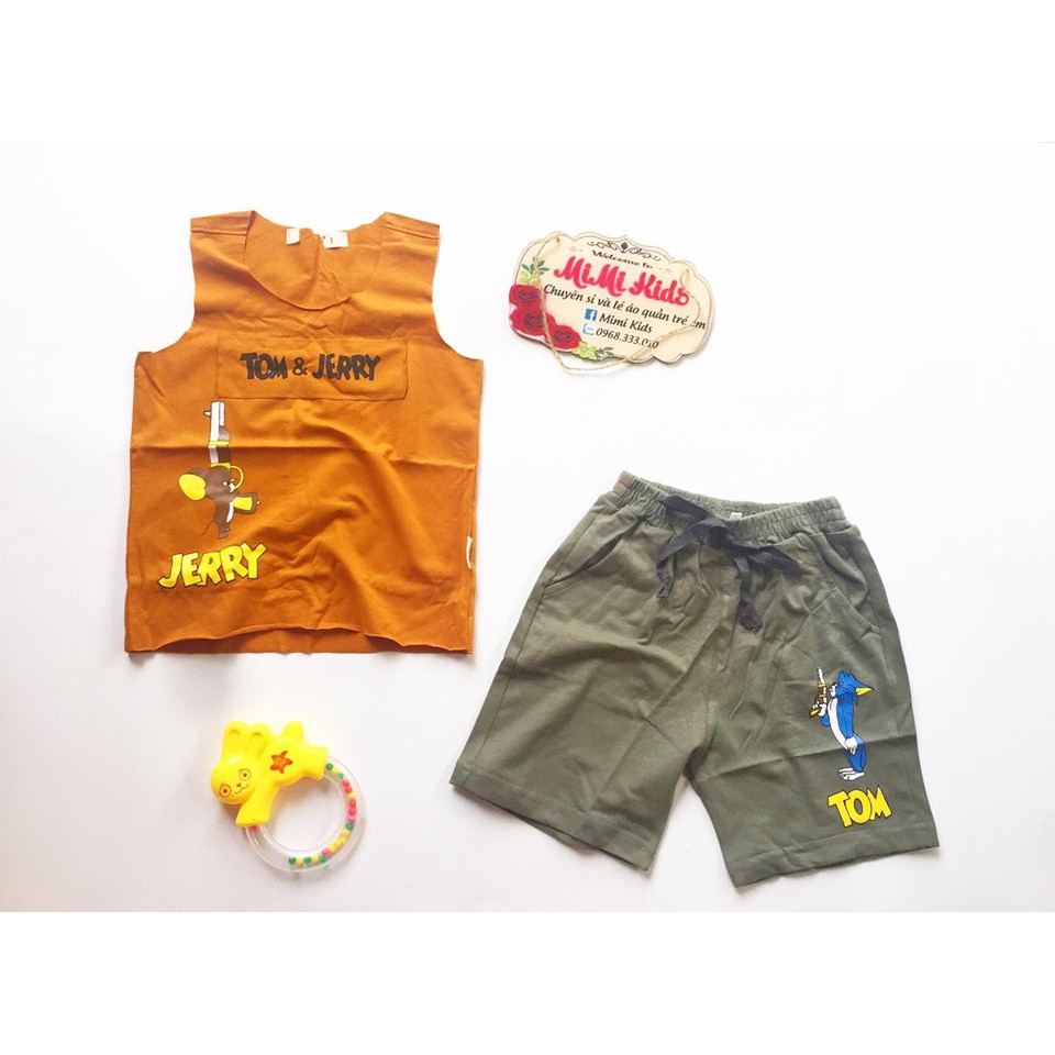 Bộ Xalis cho bé trai in hình Tom & Jerry(10-27kg) | Shopee Việt Nam