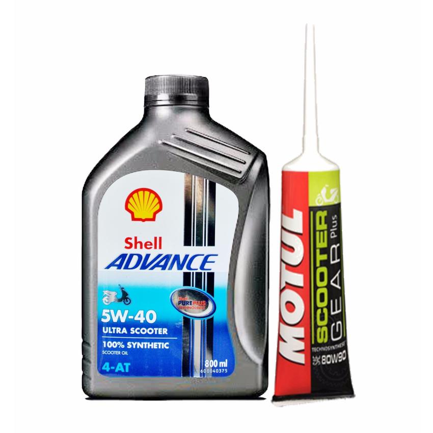 [HCM]Combo Nhớt cao cấp cho xe tay ga đời mới Shell Ultra Scooter 4T ...