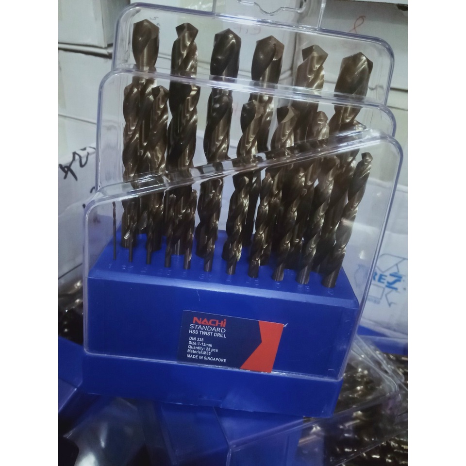 Hộp mũi khoan Nachi D1 - D13 (25 mũi). Khoan inox, thép, đồng, nhôm, gỗ. | Shopee Việt Nam