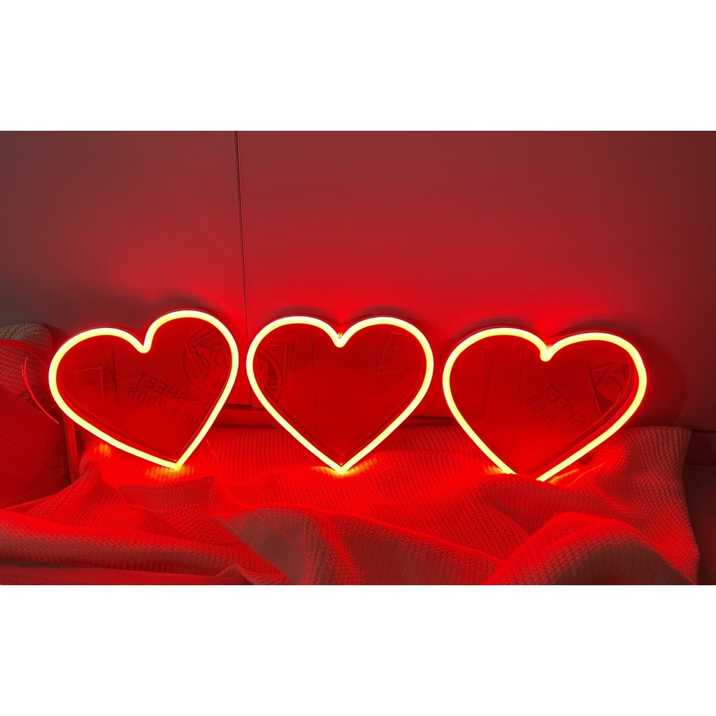 Đèn led neon trái tim ,Đèn led treo tường | Shopee Việt Nam