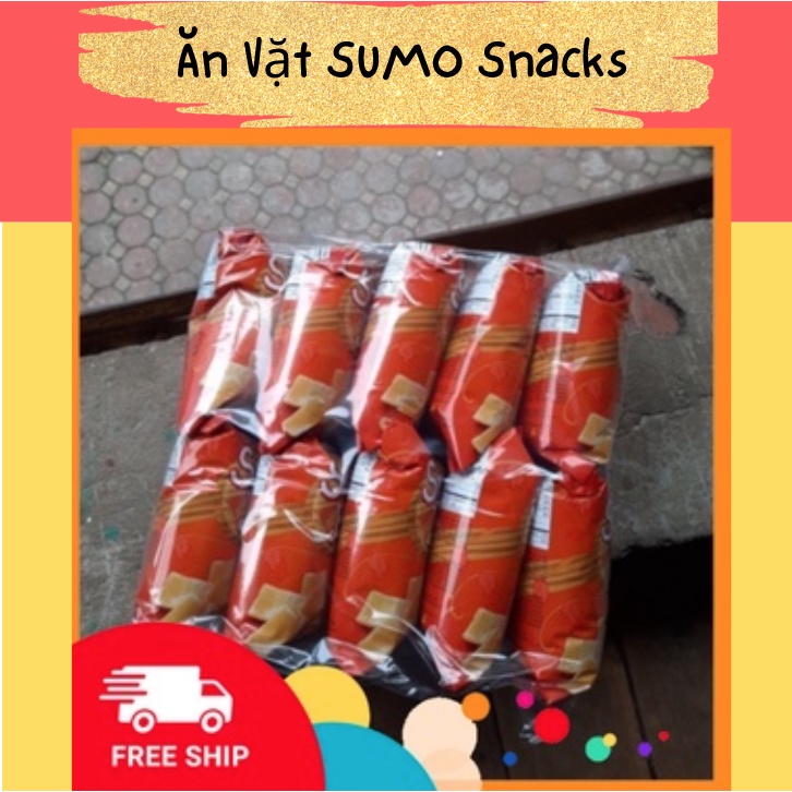 Bịch 10 Gói Bim Bim Snack Bí Đỏ Vị Bò Nướng Oishi 14/16g-Ăn Vặt Sumo Snack | Shopee Việt Nam