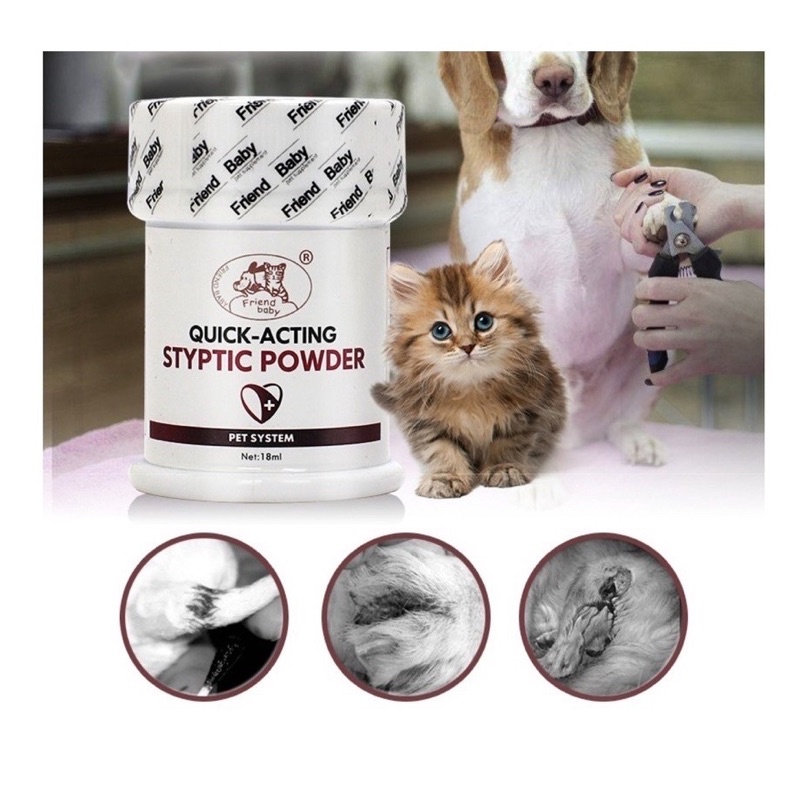 Bột Cầm Máu Cho Chó Mèo Chim Friend baby Quick-Acting Styptic Powder Lọ ...