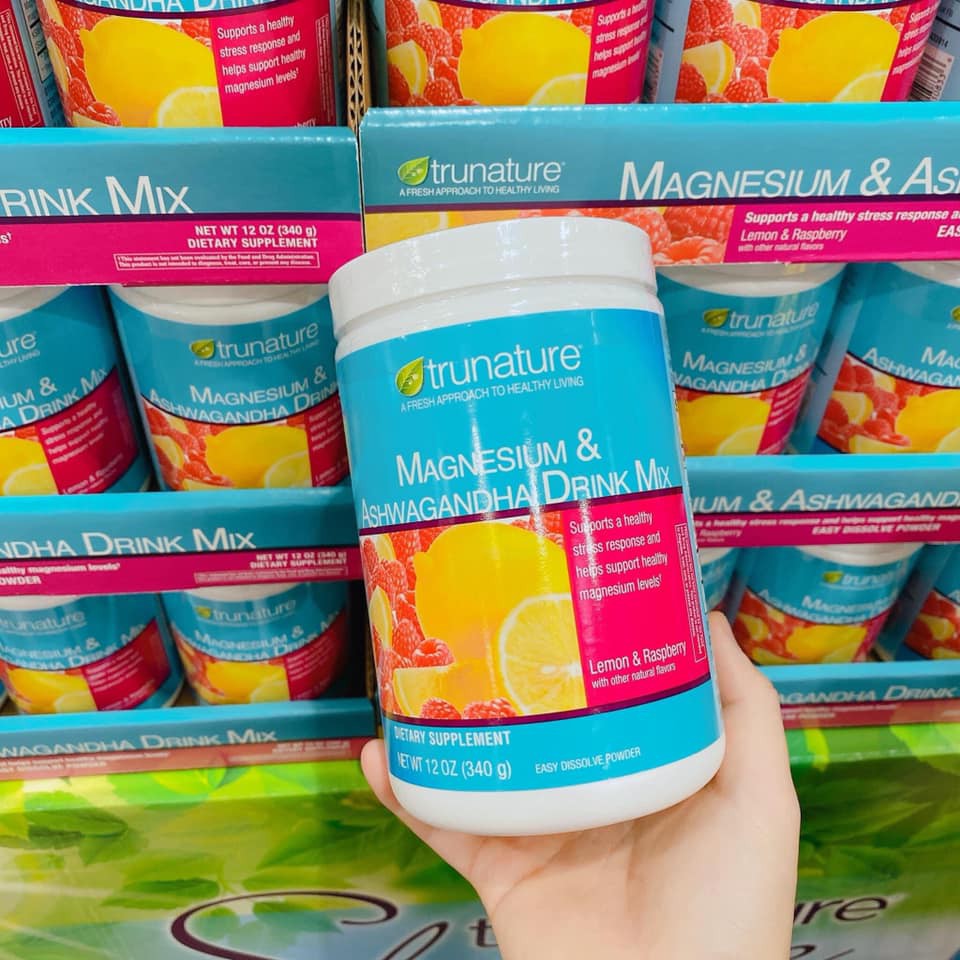 Bột uống Magie và Sâm Ấn Độ Trunature Magnesium & Ashwagandha Drink Mix 340g | Shopee Việt Nam