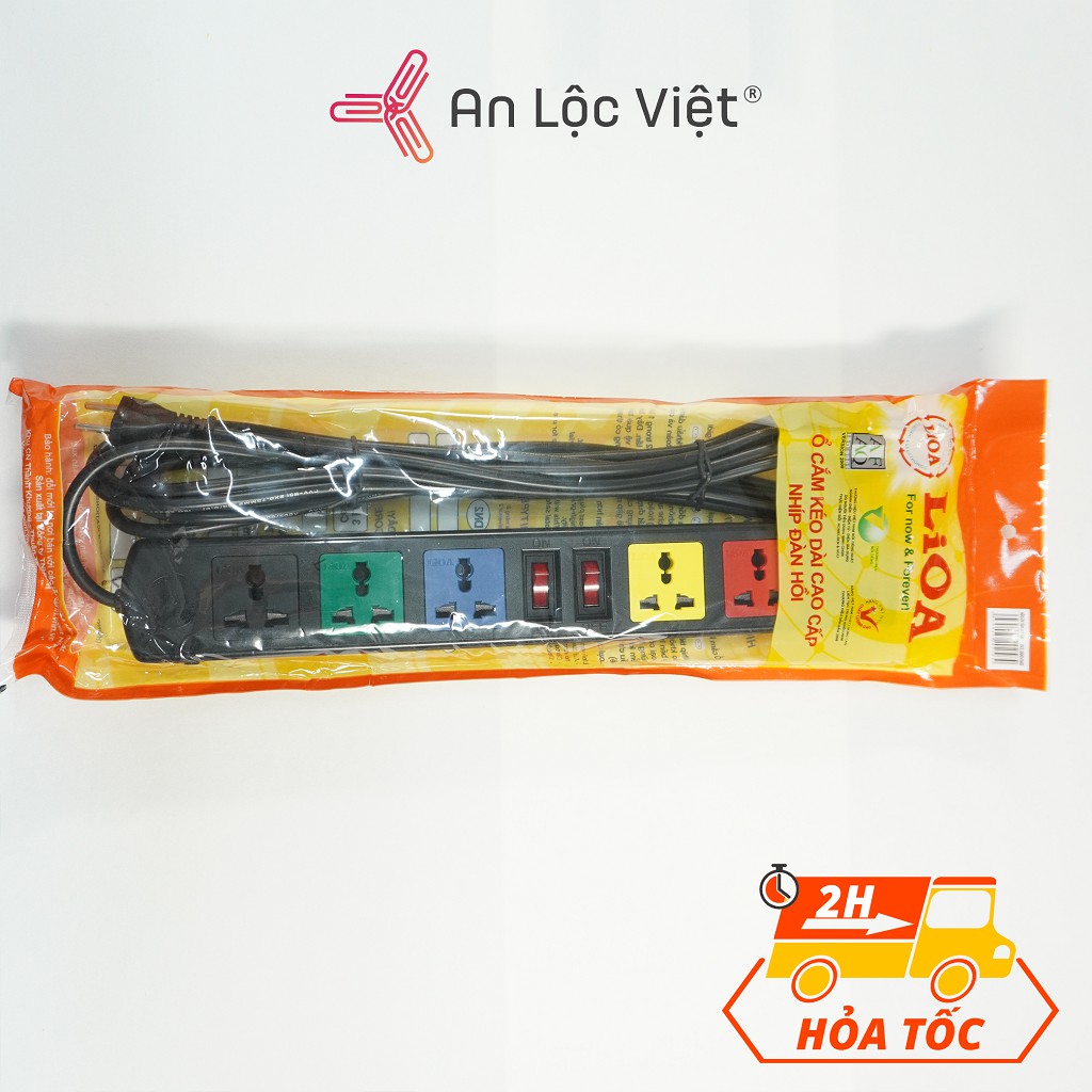 Ổ cắm điện 6 ổ 3 chấu Lioa 6D52N | Shopee Việt Nam