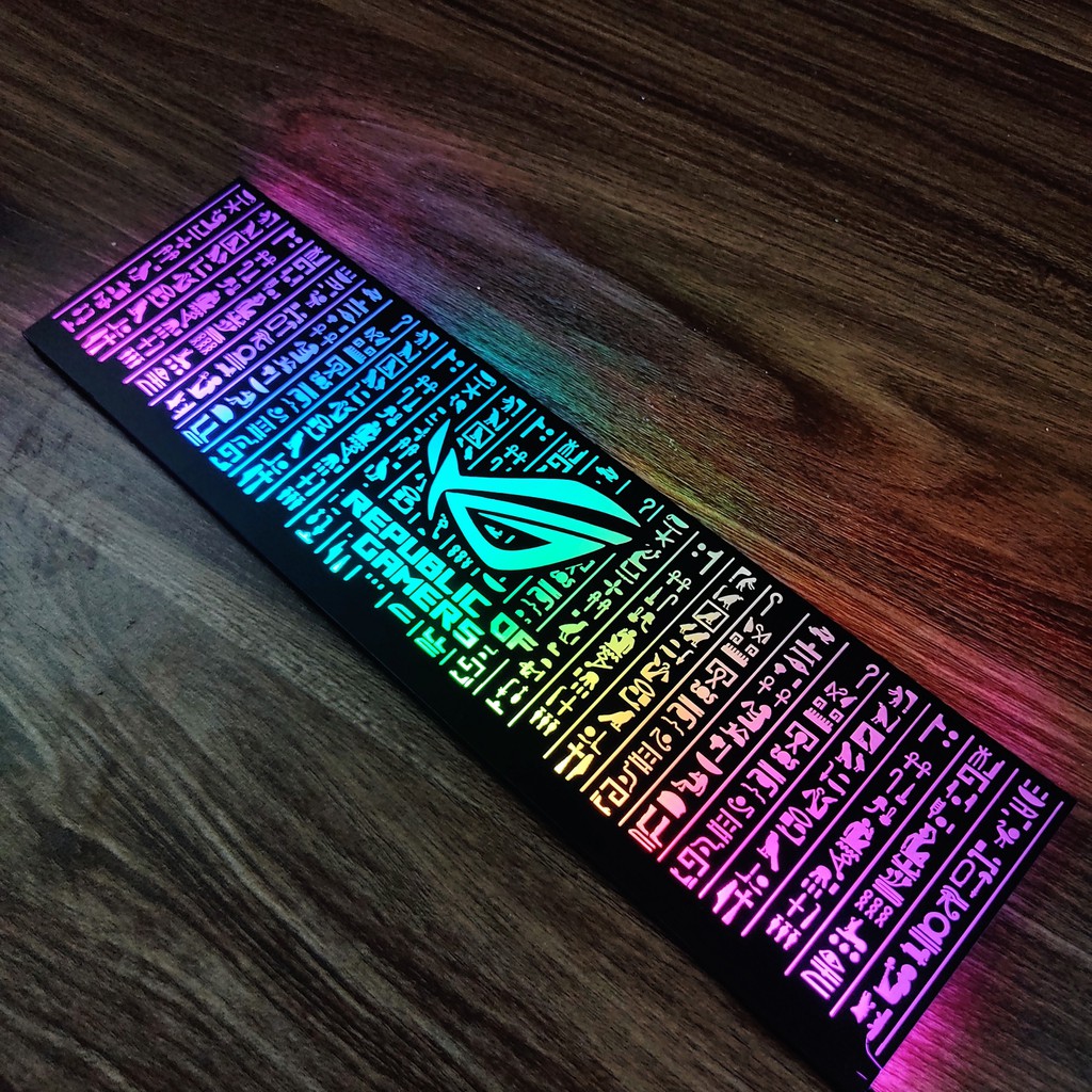 Tấm che nguồn PC Led 5v ARGB logo ROG, đồng bộ màu Hub Coolmoon, hình ...