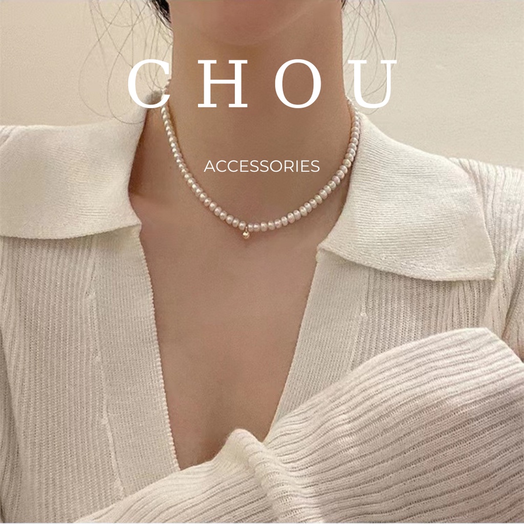 Dây Chuyền, Vòng Cổ Titan Không Đen Gỉ Ngọc Phối Hạt Bi | CHOU ...