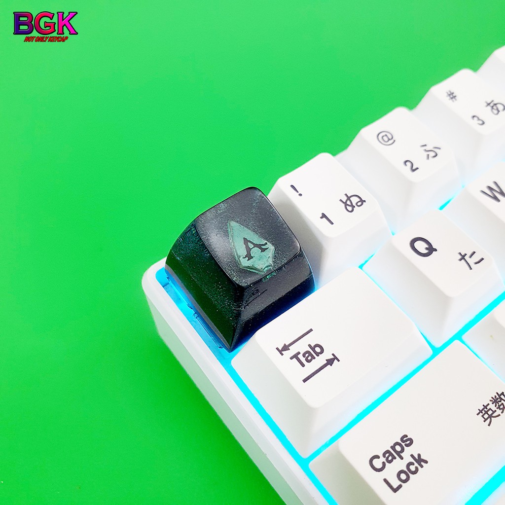 Keycap Lẻ Artisan Logo Green Arrow Của DC SA profile ( keycap resin độc ...